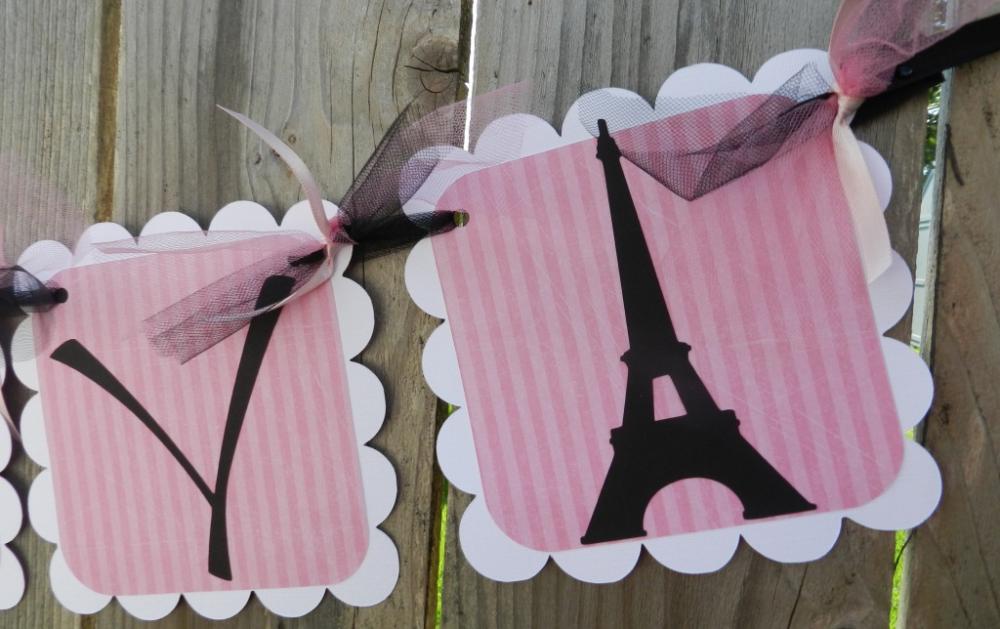 Birthday Banner- Paris on Luulla